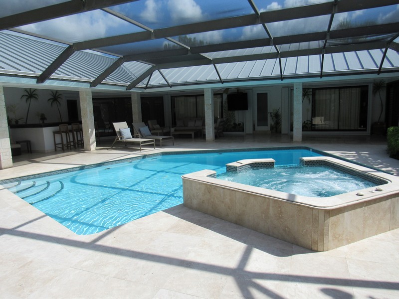 Screened Pool and Spa Area